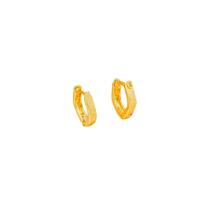 Arete Candonga Ovalo Unisex Oro Laminado 18k – Joyería Deluxe 18k